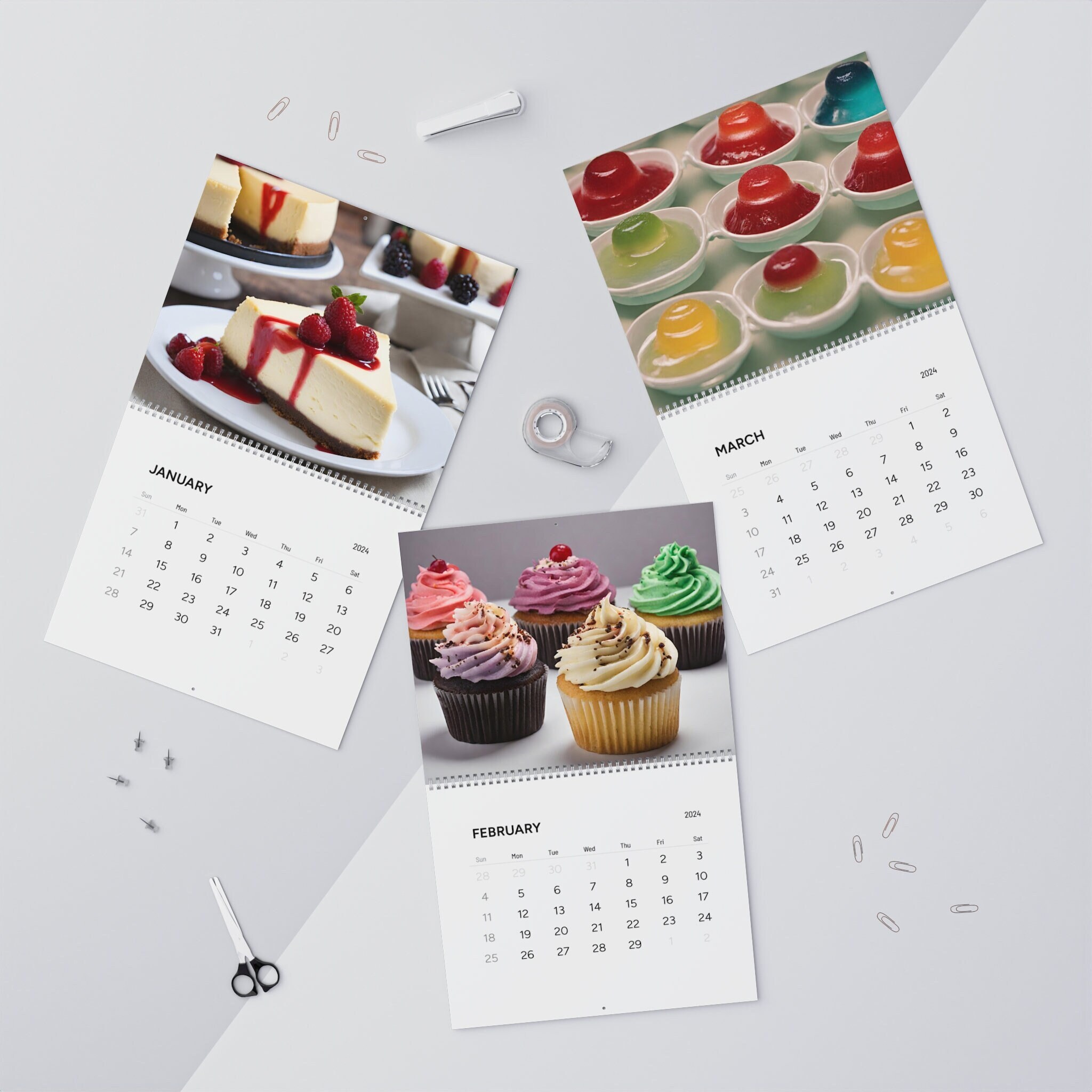 2024 Dessert Wall Calendar, Tempting Sweets, 12 Irresistible Treats ...