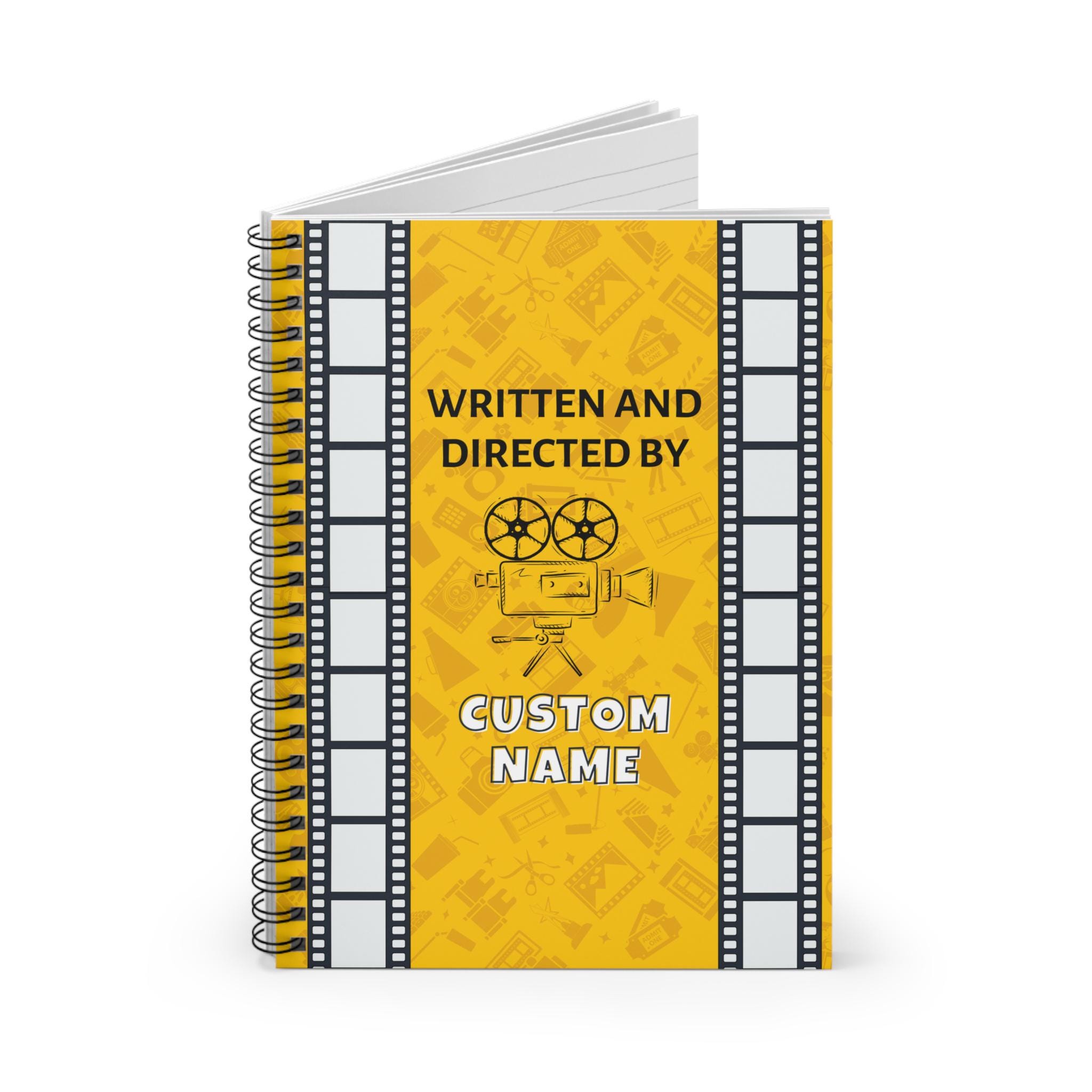 Written and Directed by Journal, Custom Film Buff Gift, Personalized ...