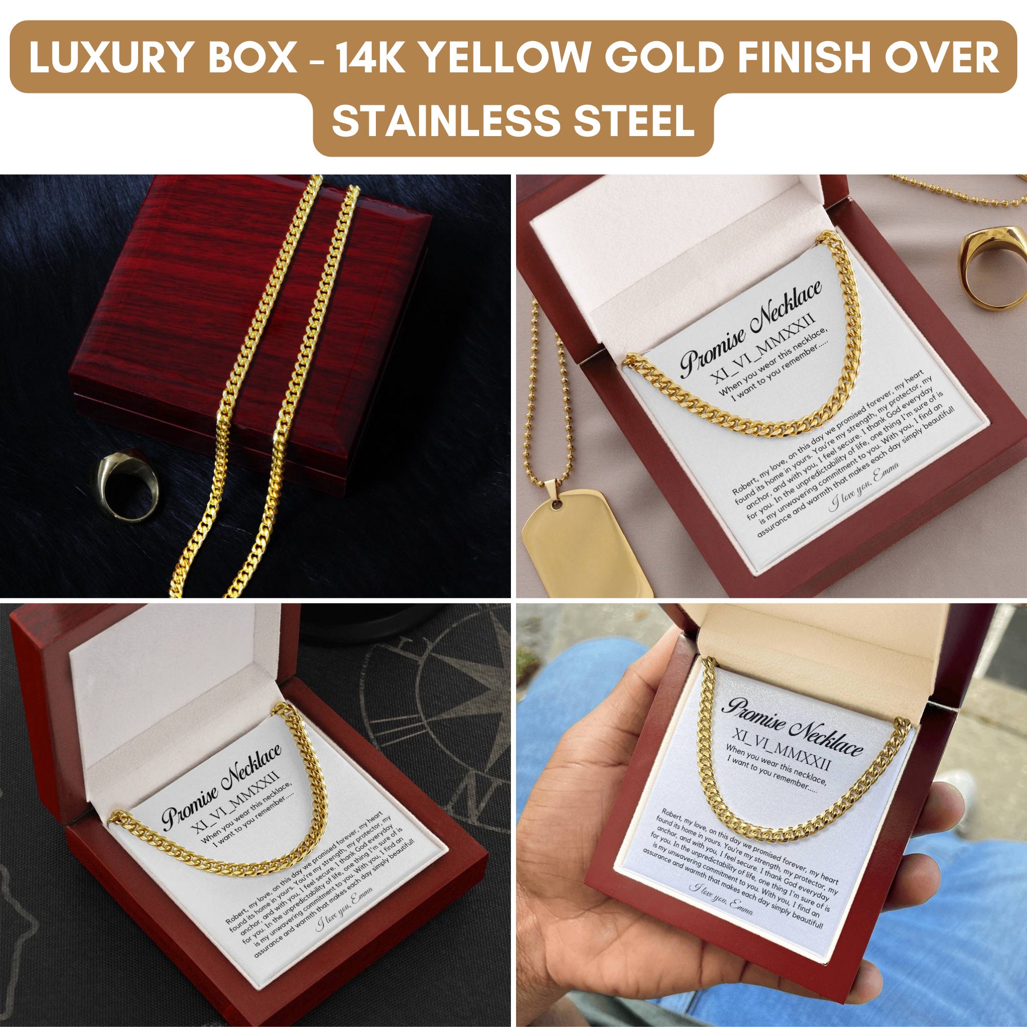 Personalised Promise Necklace for Him, Promise Gifts for Him, Boyfriend ...