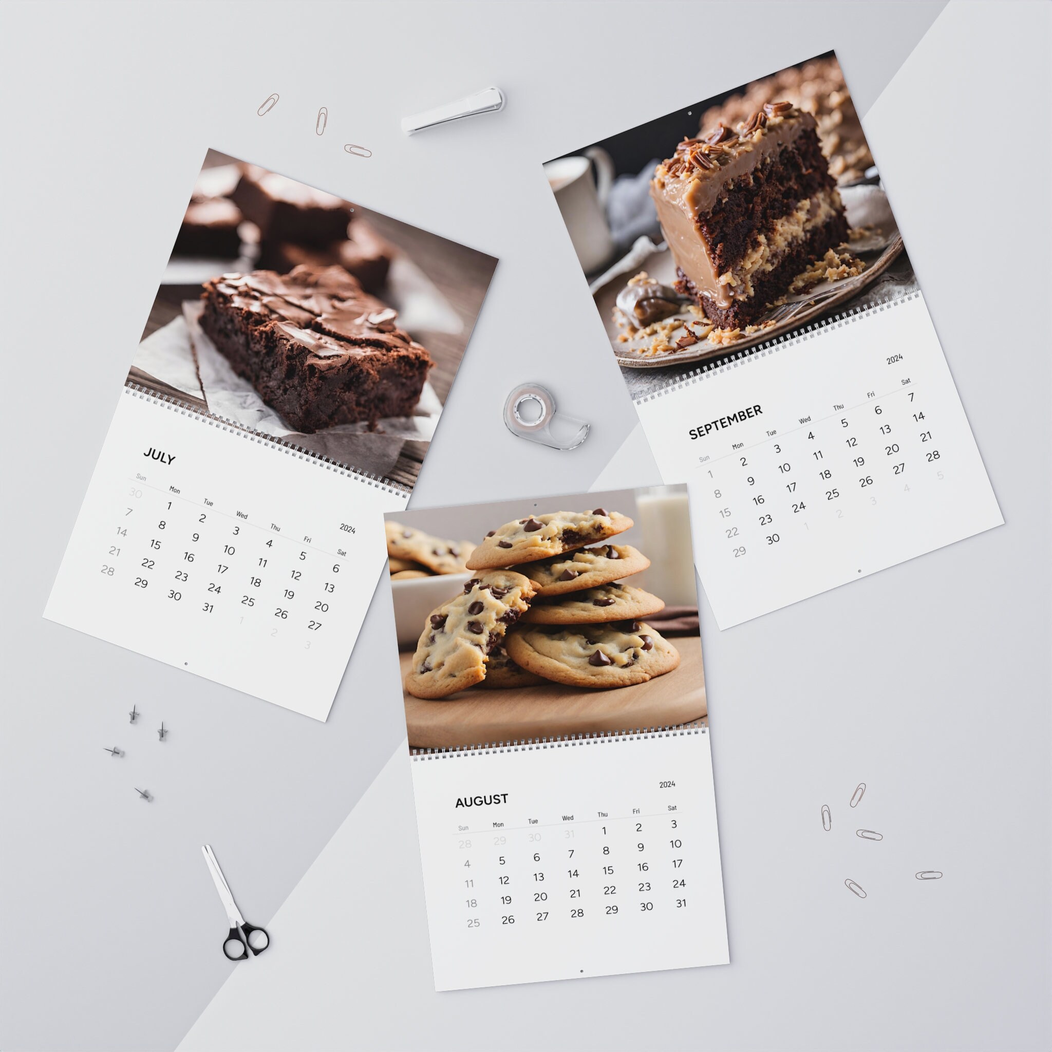 2024 Dessert Wall Calendar, Tempting Sweets, 12 Irresistible Treats ...