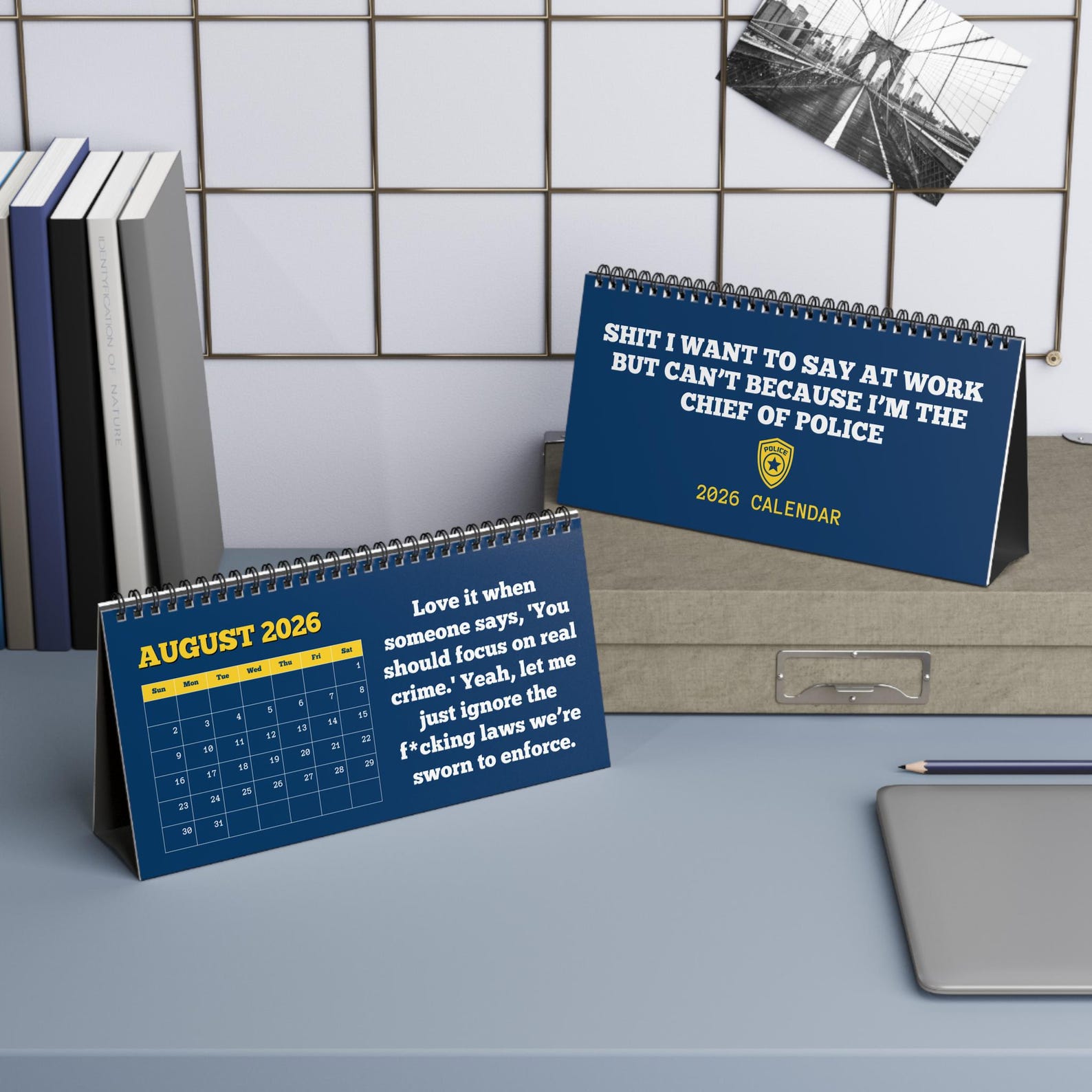 2026 Chief of Police Funny Desk Calendar, Police Chief Gift, Precinct ...