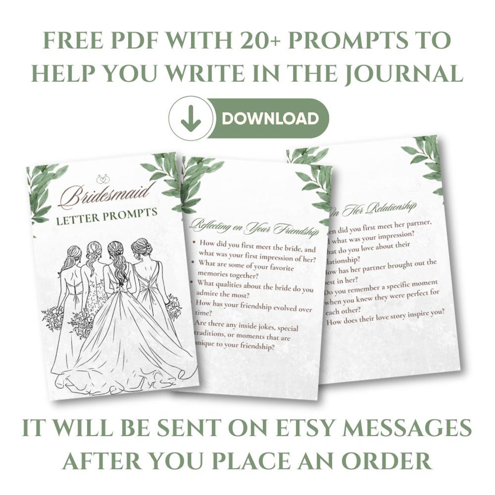 Letters to the Bride From Bridesmaids Personalised Photo Name & Wedding ...