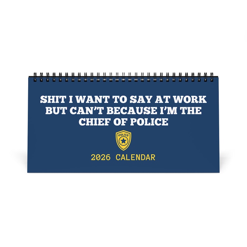 2026 Chief of Police Funny Desk Calendar, Police Chief Gift, Precinct ...