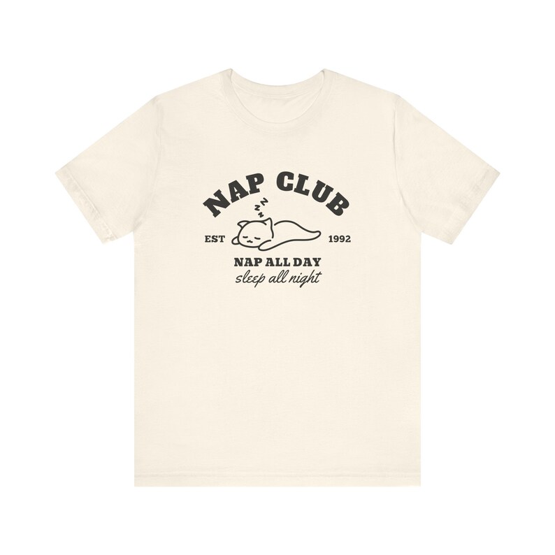 Custom Year Nap Club T-shirt, Funny Cat Napping Shirt, Personalized Nap ...