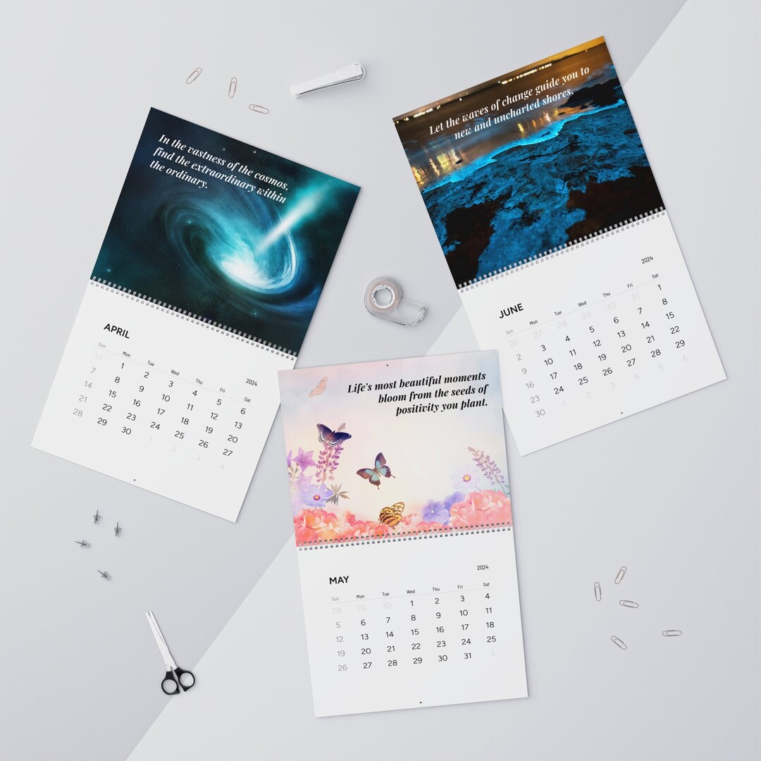 Nature-inspired 2024 Wall Calendar, Motivational and Inspirational ...