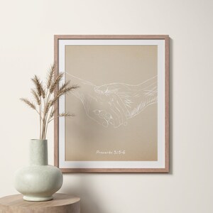 Printable Bible Sketch Proverbs 3 5-6, Modern Christian / Biblical ...