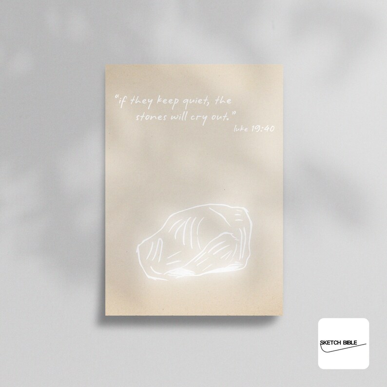 Bible Verse Stone Boho Christian Wall Art, Bible Art, Jesus Art, Wall ...