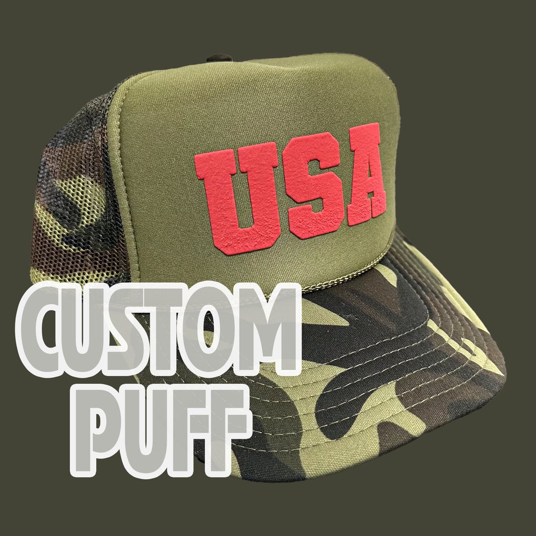 Custom PUFF Print Trucker Hat, Personalized Foam Hat, Custom Caps, 3D ...