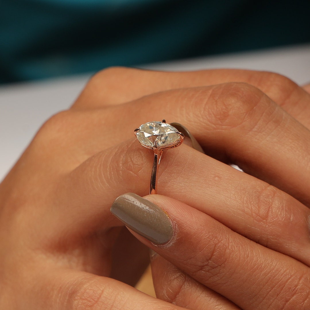 4 Prong Pear Shaped Solitaire Ring 2ct 10x7mm Pear Shaped - Etsy