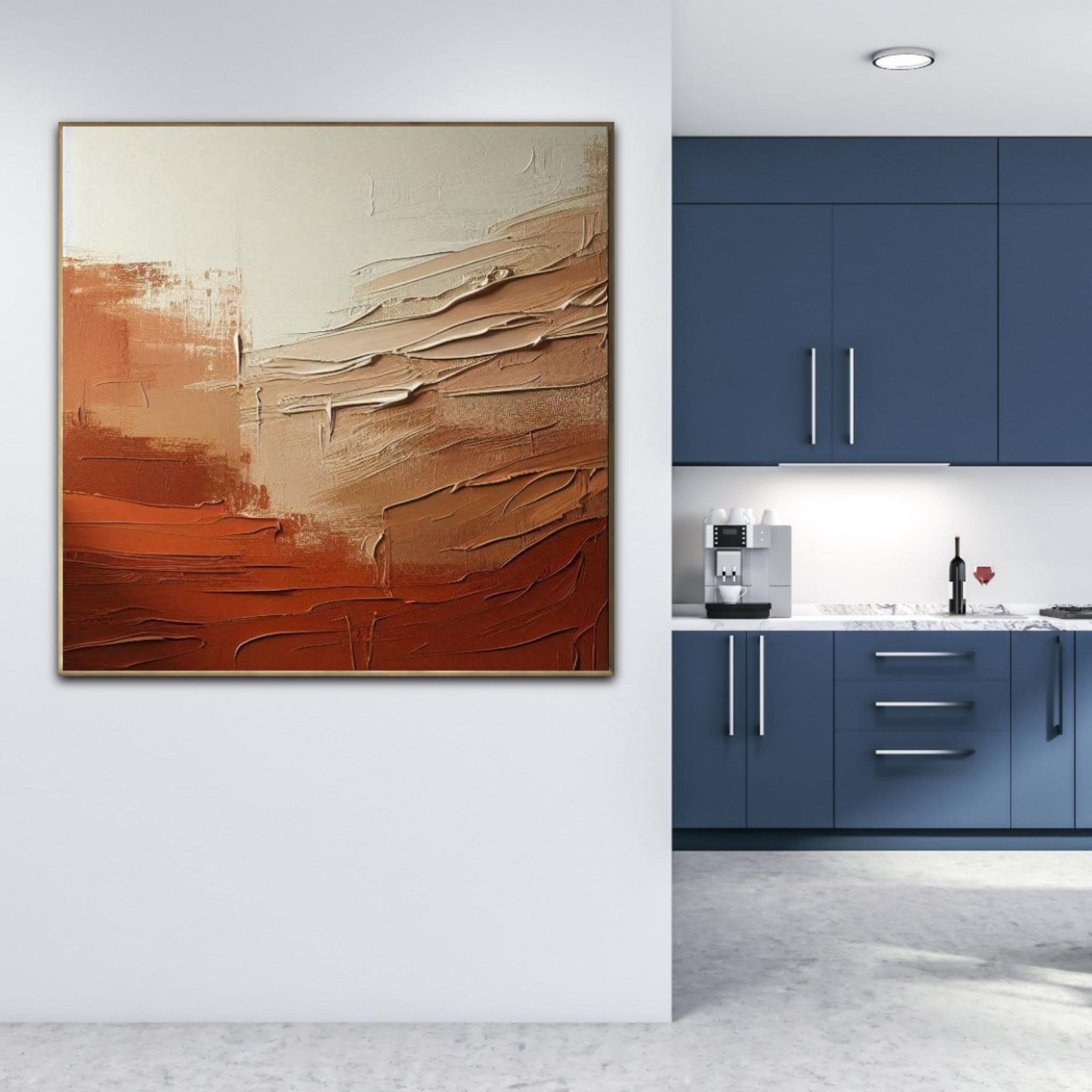 Terracotta Textured Wall Art 3D Texture Art Large Wall Art Terracotta ...