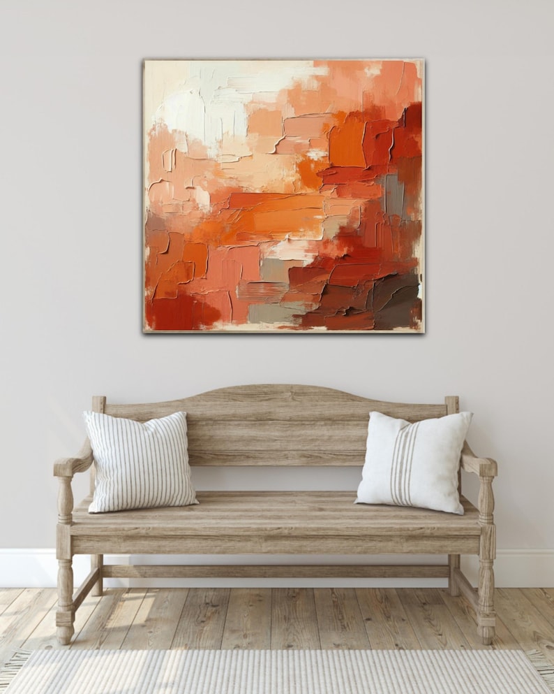 3D Terracotta Texture Painting Minimalist Abstract Art Terracotta ...