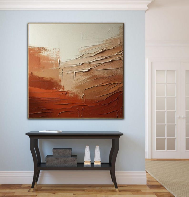 Terracotta Textured Wall Art 3D Texture Art Large Wall Art Terracotta ...