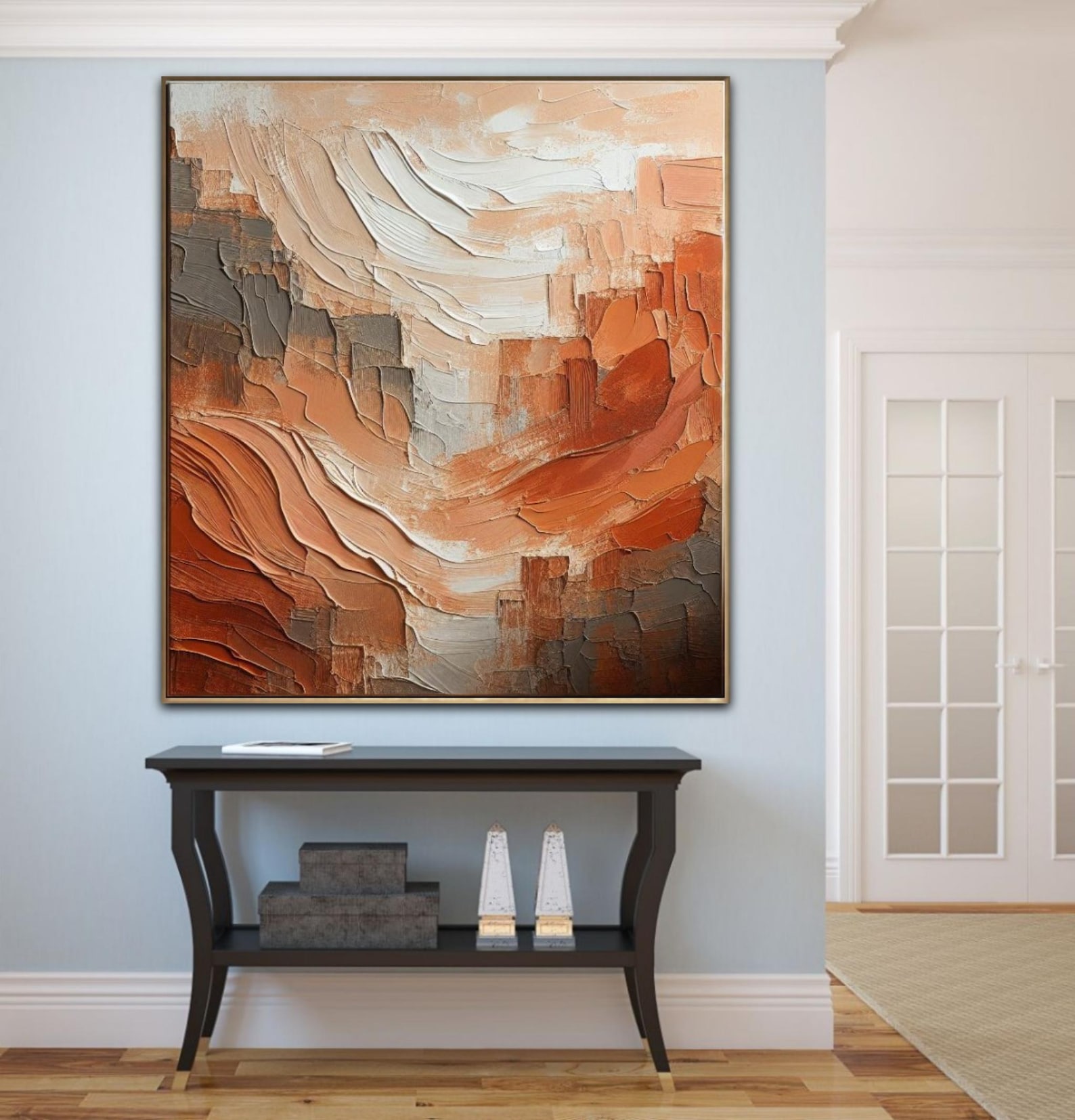 Terracotta Textured Wall Art 3D Texture Art Large Wall Art Terracotta ...