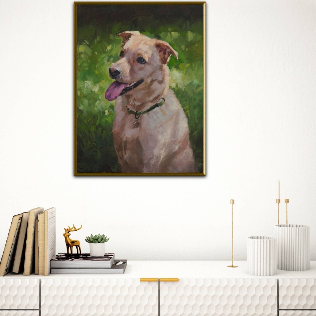 Custom Pet Portrait, Funny Dog Portrait, Dog Birthday Gift, Pet Loss ...
