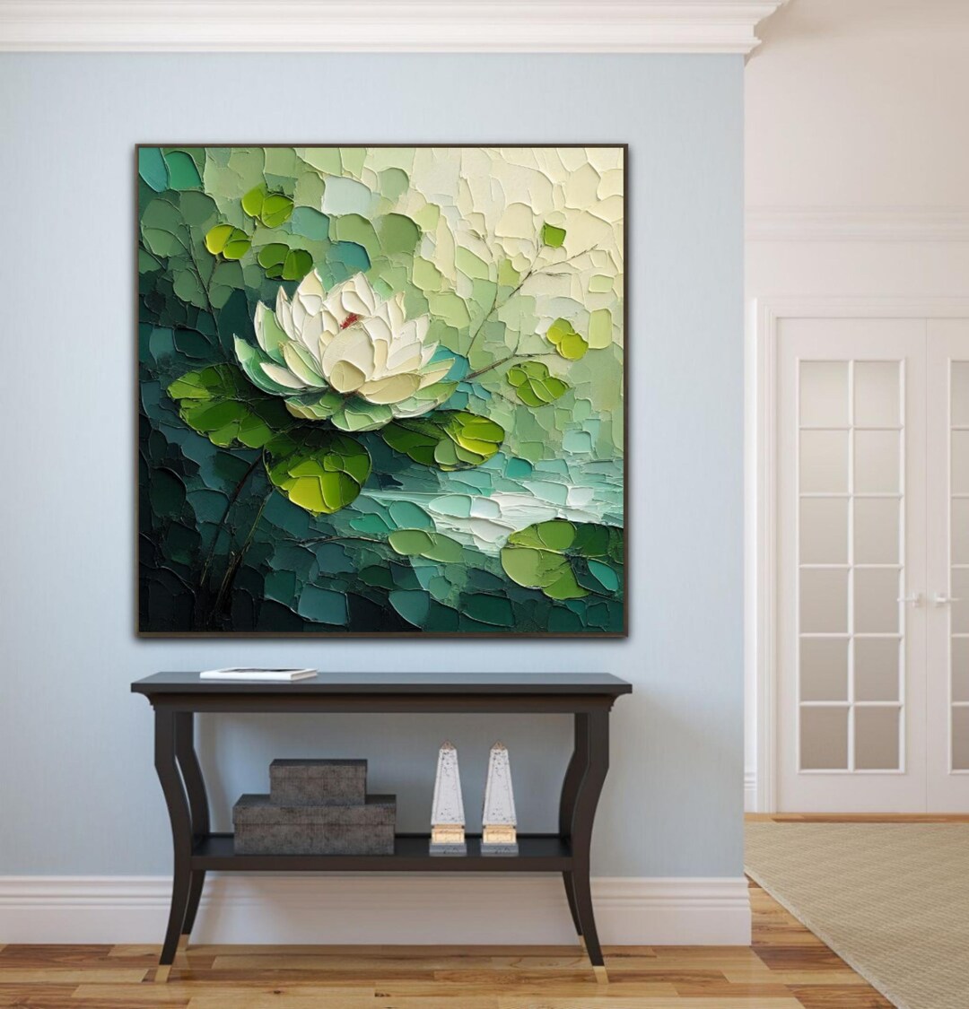 Original Lotus Abstract Painting Lotus Wall Art Flowers Abstract ...