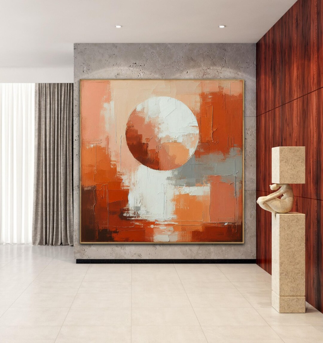 3D Terracotta Texture Painting Minimalist Abstract Art Terracotta ...