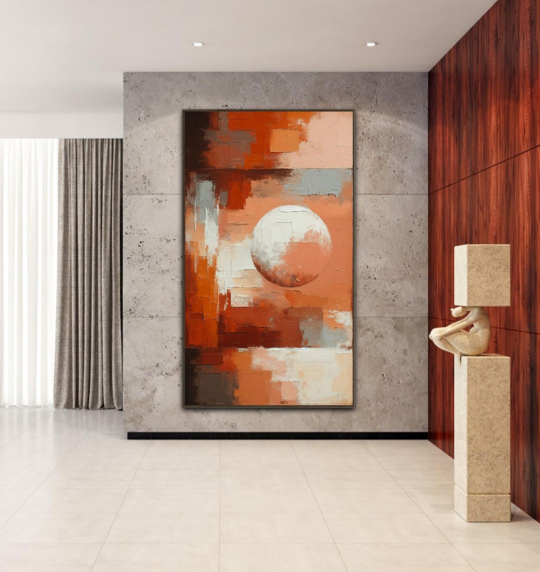 3D Terracotta Texture Painting Minimalist Abstract Art Terracotta ...