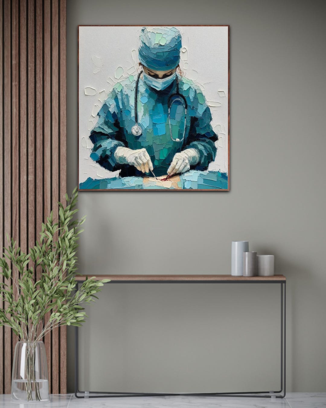 Doctor Female 40", Beautiful Original Art for Office, Gift to Doctor ...