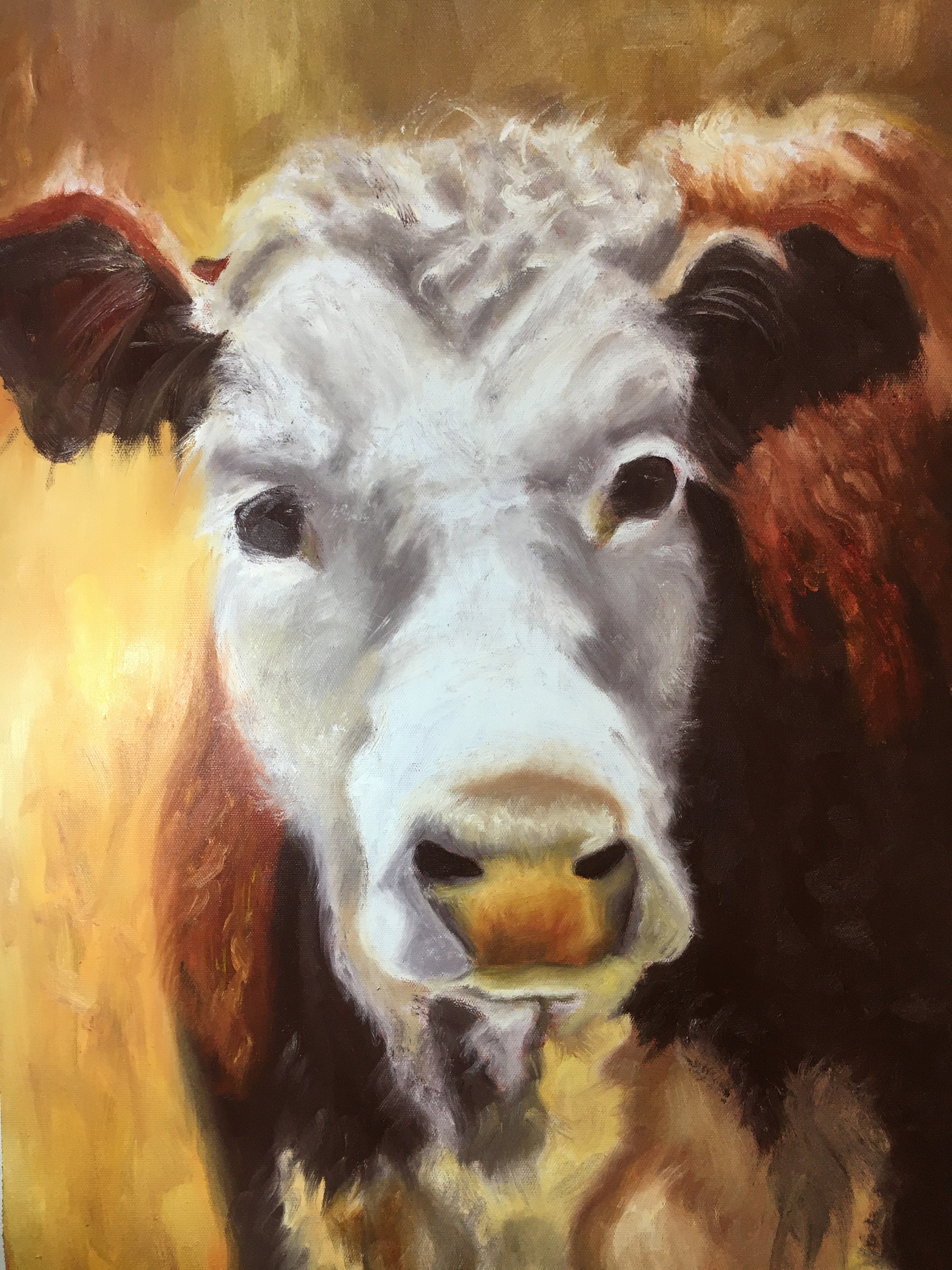 Dairy Cow Painting Cow Art Cattle Art Holstein Friesian Cow Cow Gifts ...