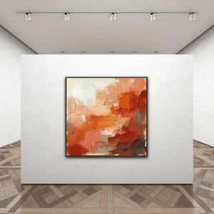 3D Terracotta Texture Painting Minimalist Abstract Art Terracotta ...