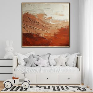 Terracotta Textured Wall Art 3D Texture Art Large Wall Art Terracotta ...
