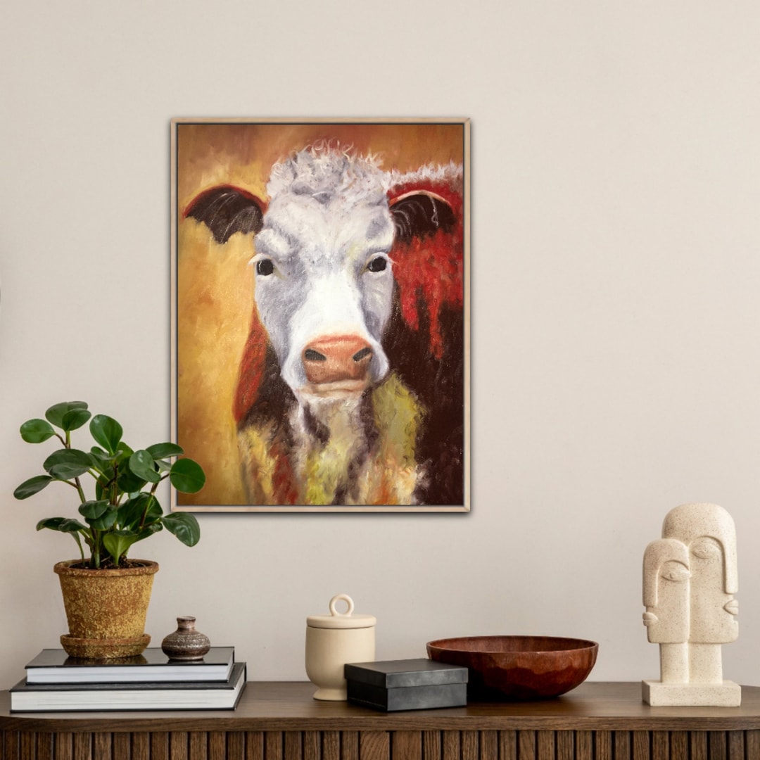 Dairy Cow Painting Cow Art Cattle Art Holstein Friesian Cow Cow Gifts ...