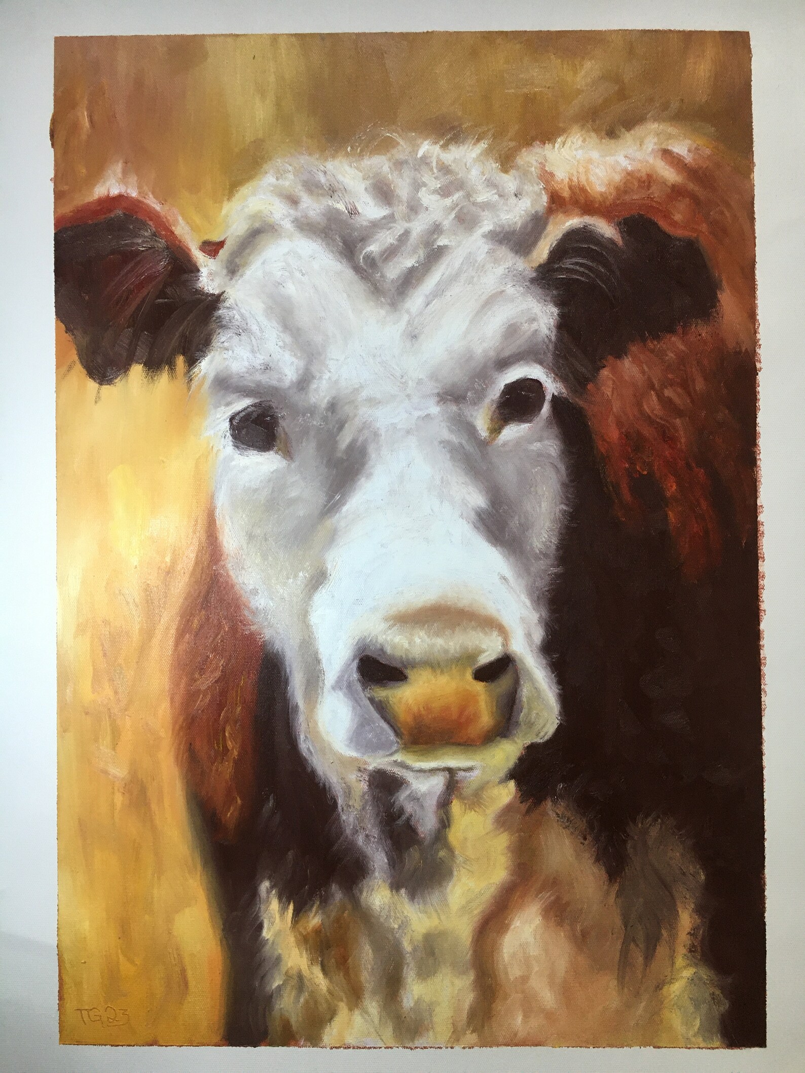 Dairy Cow Painting Cow Art Cattle Art Holstein Friesian Cow Cow Gifts ...