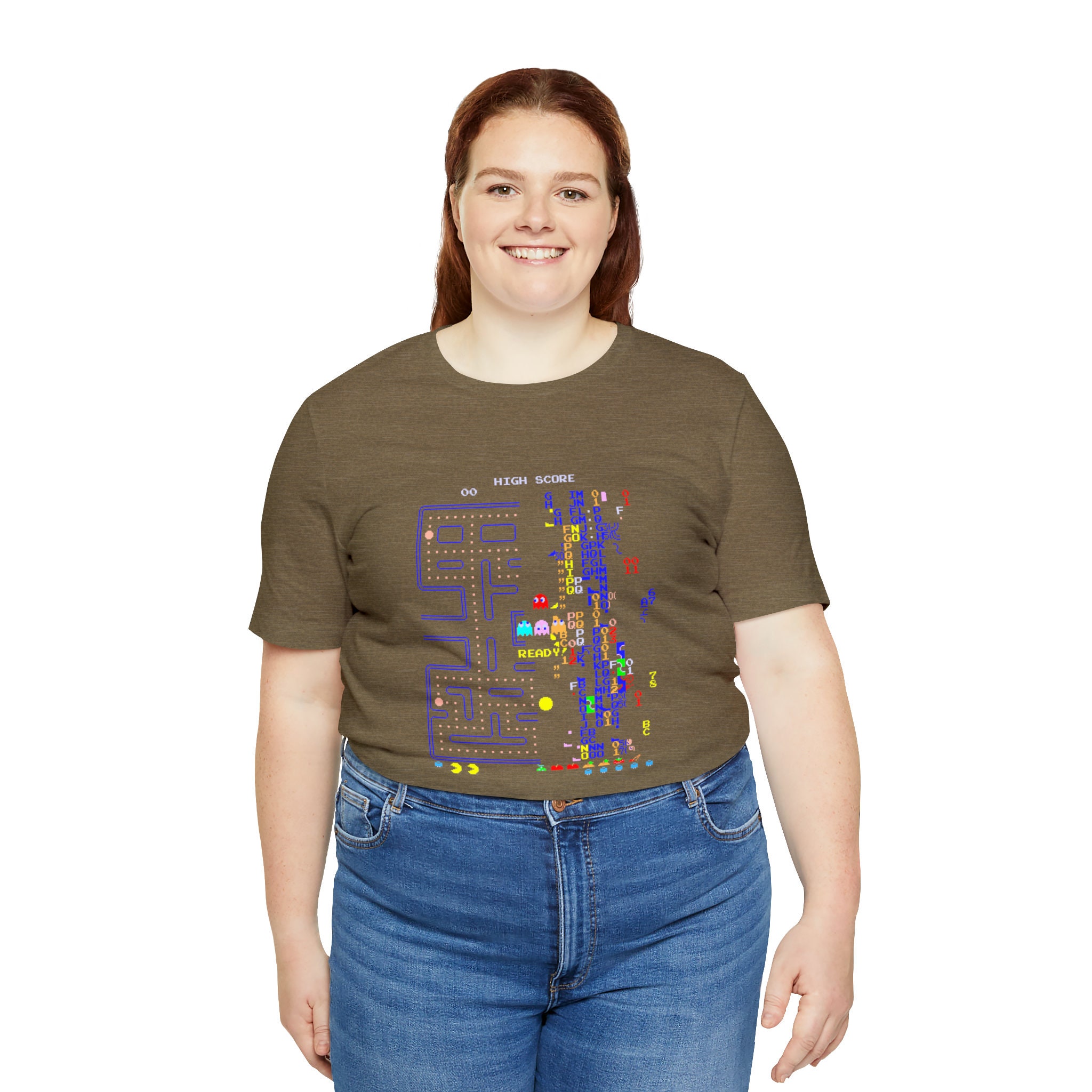 Pacman Map 256 Glitch 80's Arcade Video Game Tshirt - Etsy