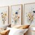 Boho Set of 3 Poster, Terracotta Rainbow Green Leaves, Abstract Boho ...