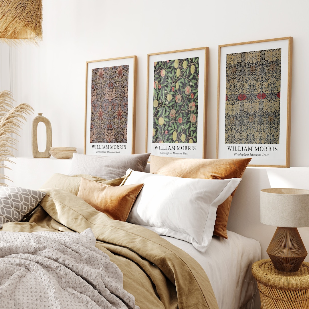 William Morris 3 Piece Wall Art Set, Art Nouveau Prints Set, Morris ...