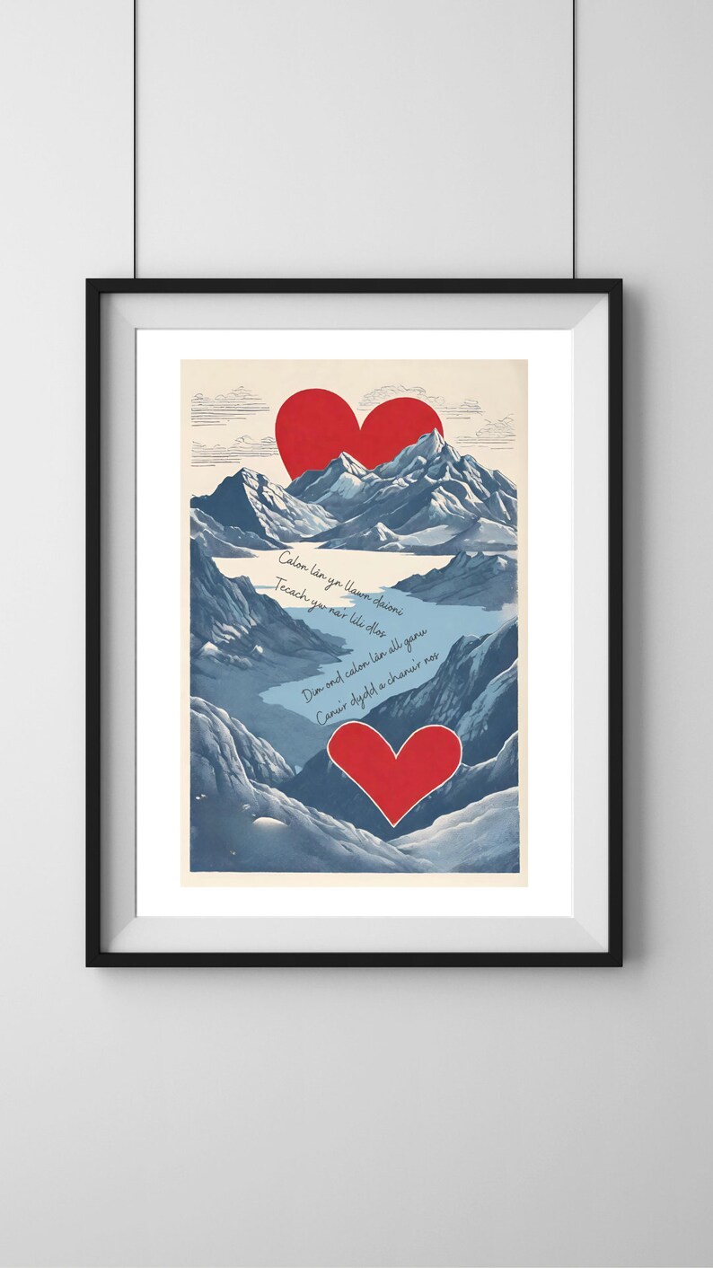 CALON LAN Welsh Cymraeg Wales Print - Etsy UK