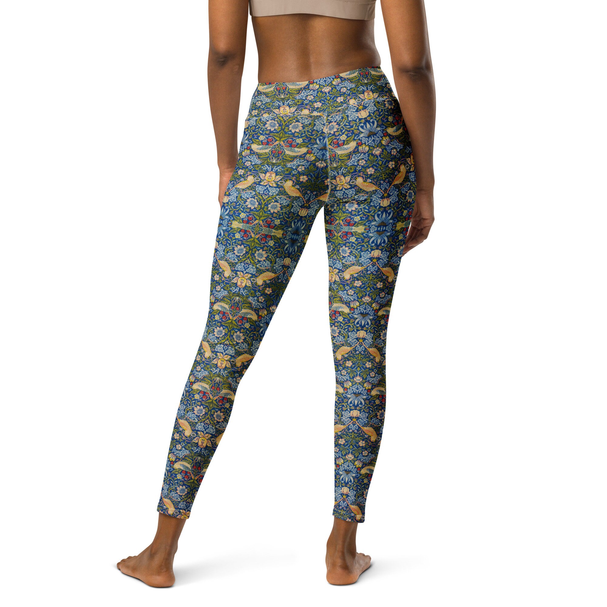 William Morris's Strawberry Thief Yoga Leggings Fitness New Year Fit ...