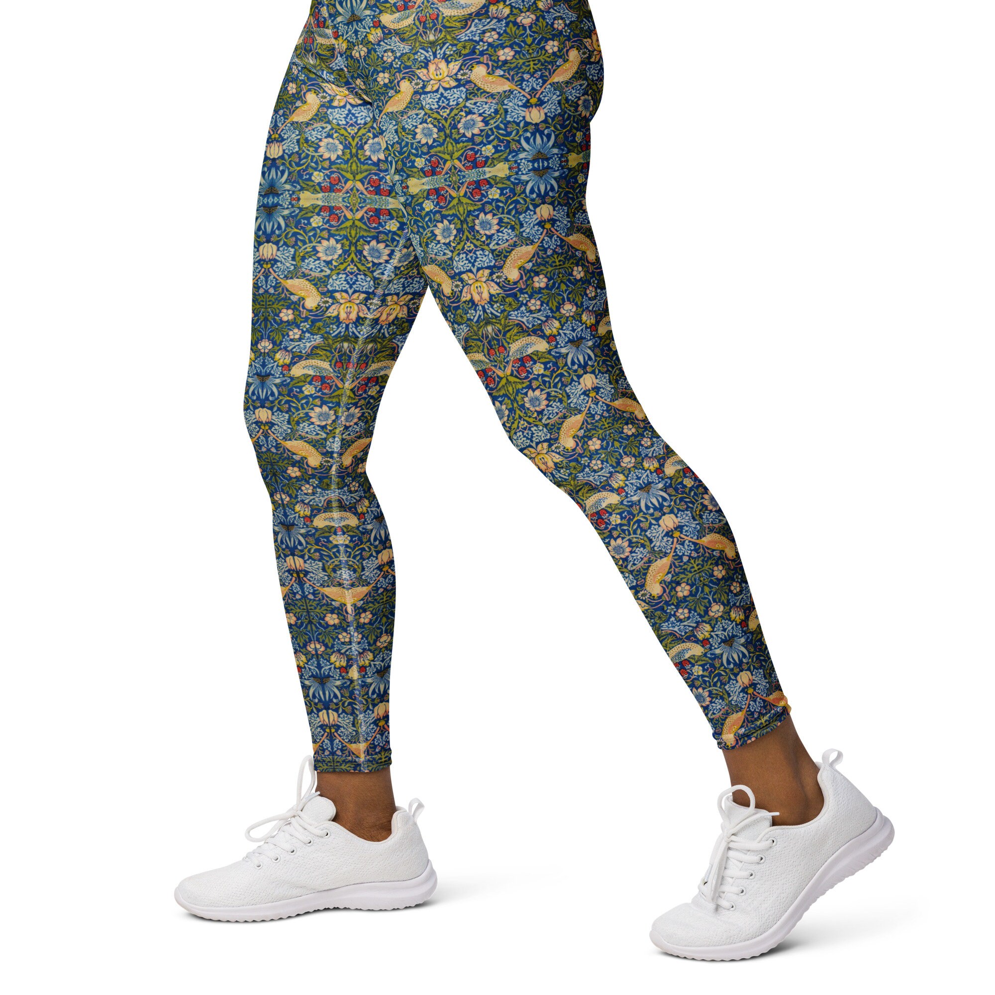 William Morris's Strawberry Thief Yoga Leggings Fitness New Year Fit ...