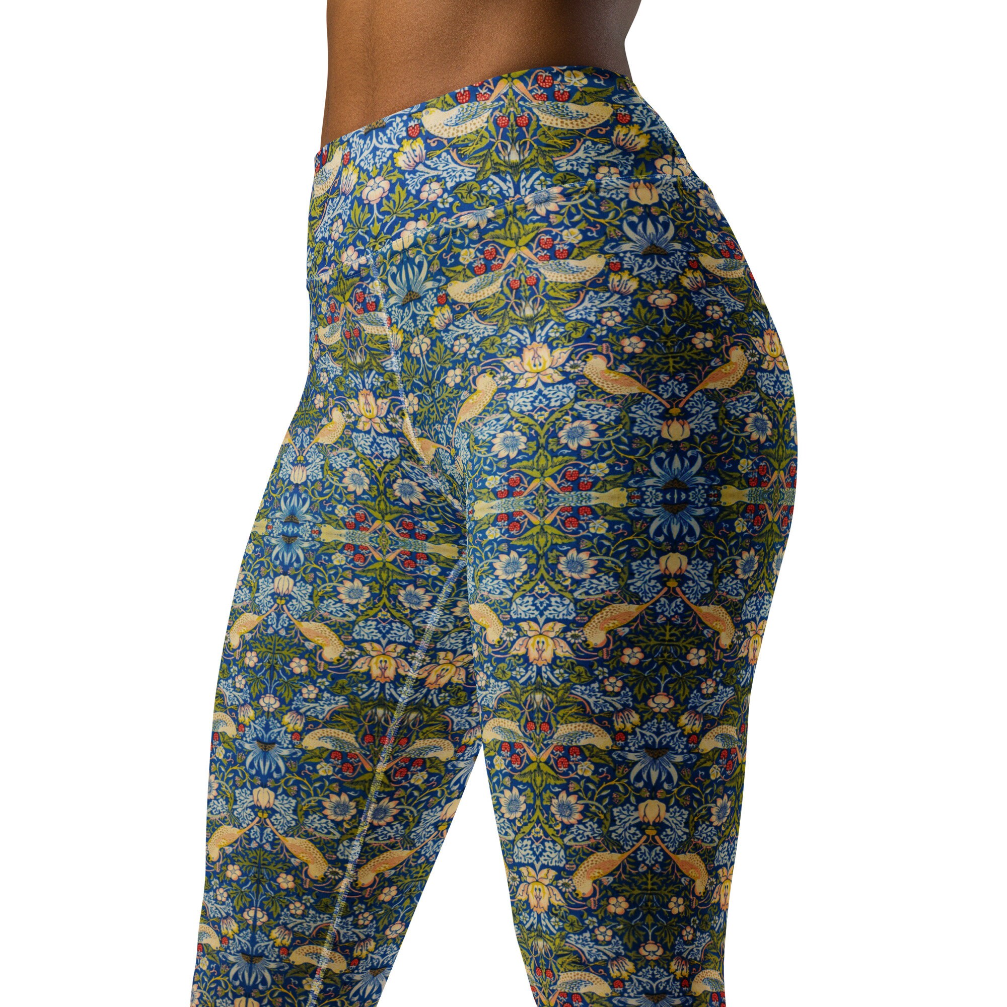 William Morris's Strawberry Thief Yoga Leggings Fitness New Year Fit ...