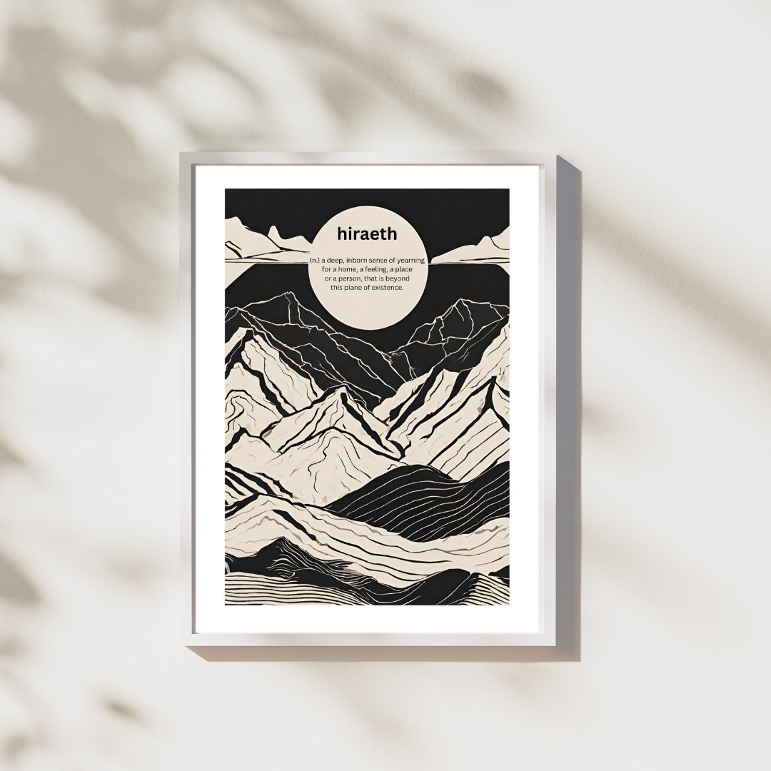 DIGITAL DOWNLOAD - HIRAETH Welsh Phrase Cymraeg Cymru Wales ...