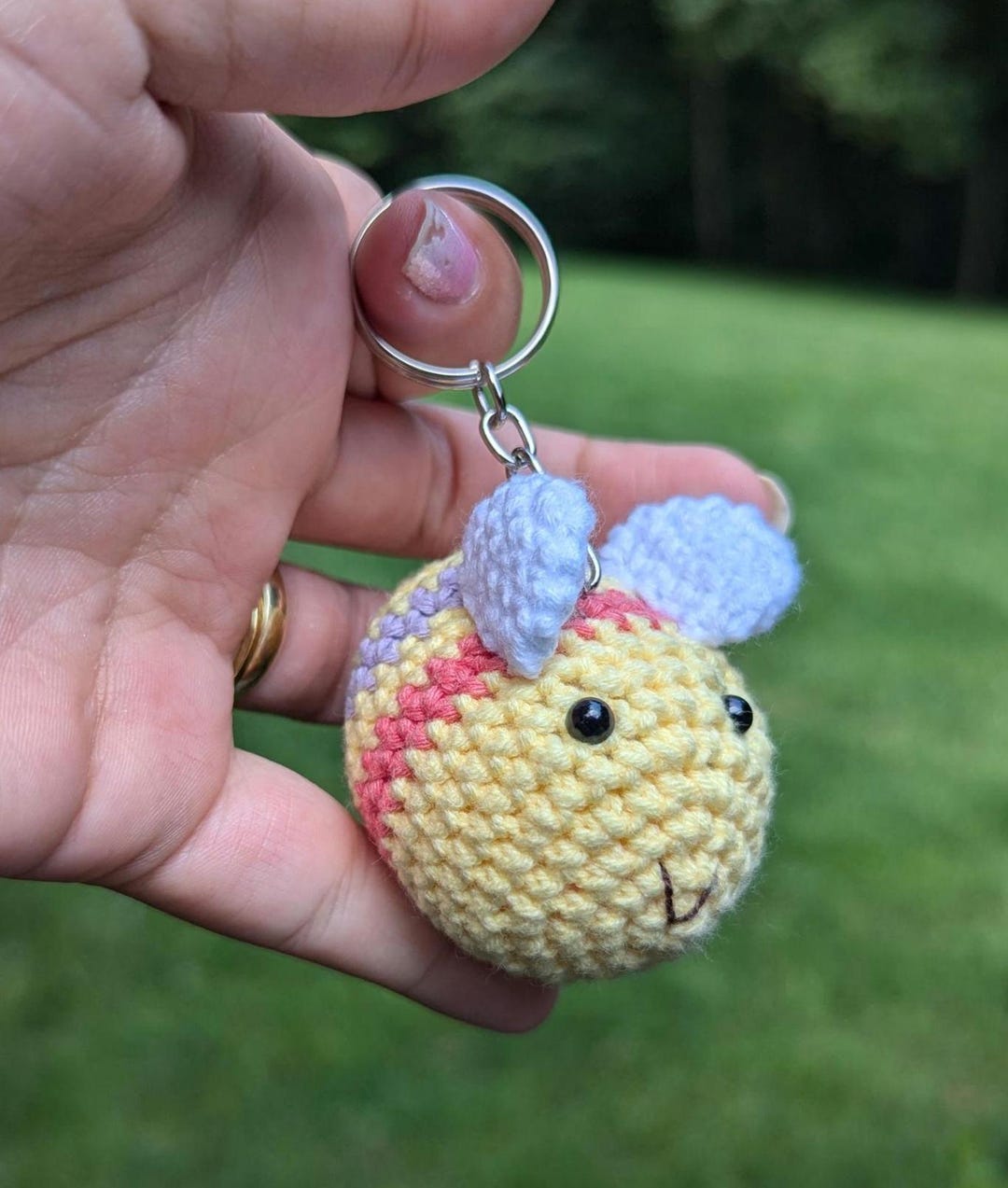 Pocket Buddy Bee Crochet Baby Bee Kids Toy Kids Lovie Mini Animal Small ...