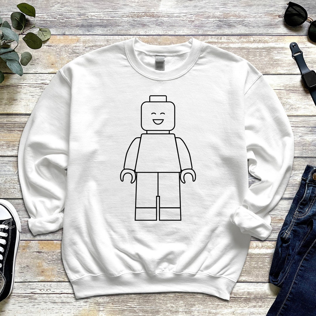 Lego Man Sweatshirt, Building My Day One Brick at a Time Sweatshirt ...