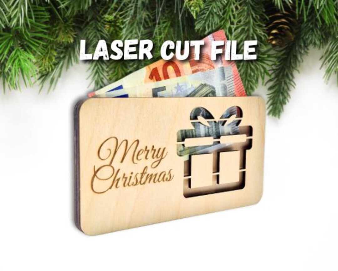 Laser Cut File Money Gift for Christmas in SVG, DXF and AI Formats ...