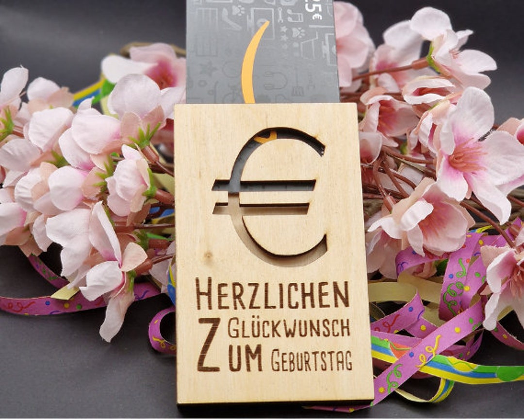 Personalizable Laser Cut File Voucher Holder for Birthdays in SVG, DXF ...