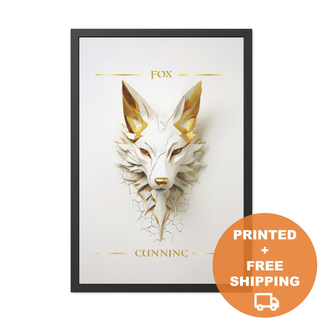Fox Wall Art, Fox Print, Fox Illustration, Fox Art, Animal Wall Art ...