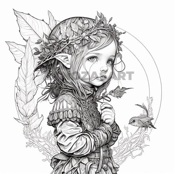 Elves Coloring Pages Images For Kids