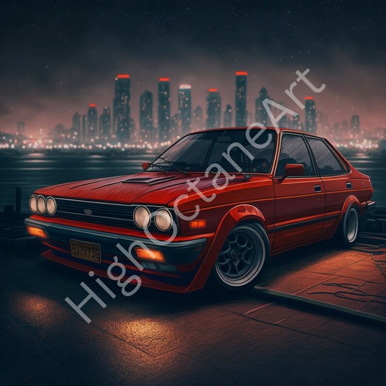 Toyota Carina A60 Wall Art | Car Printable Art | Classic Cars Art ...