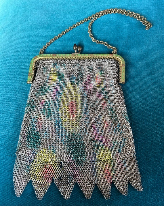 vintage chain mail purse - Gem