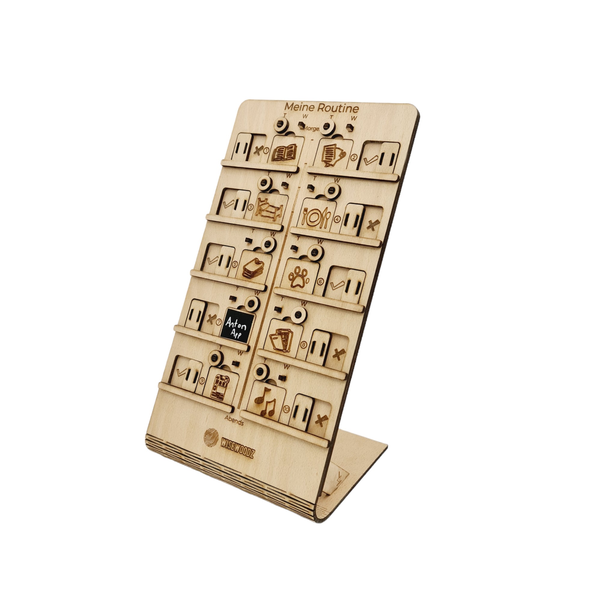 Wisewoodz Board for Tasks, Chores and Routines, Made From Wood ...