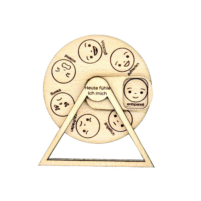 Wisewoodz Little Feelings Wheel, Learn and Describe Basic Feeling to ...