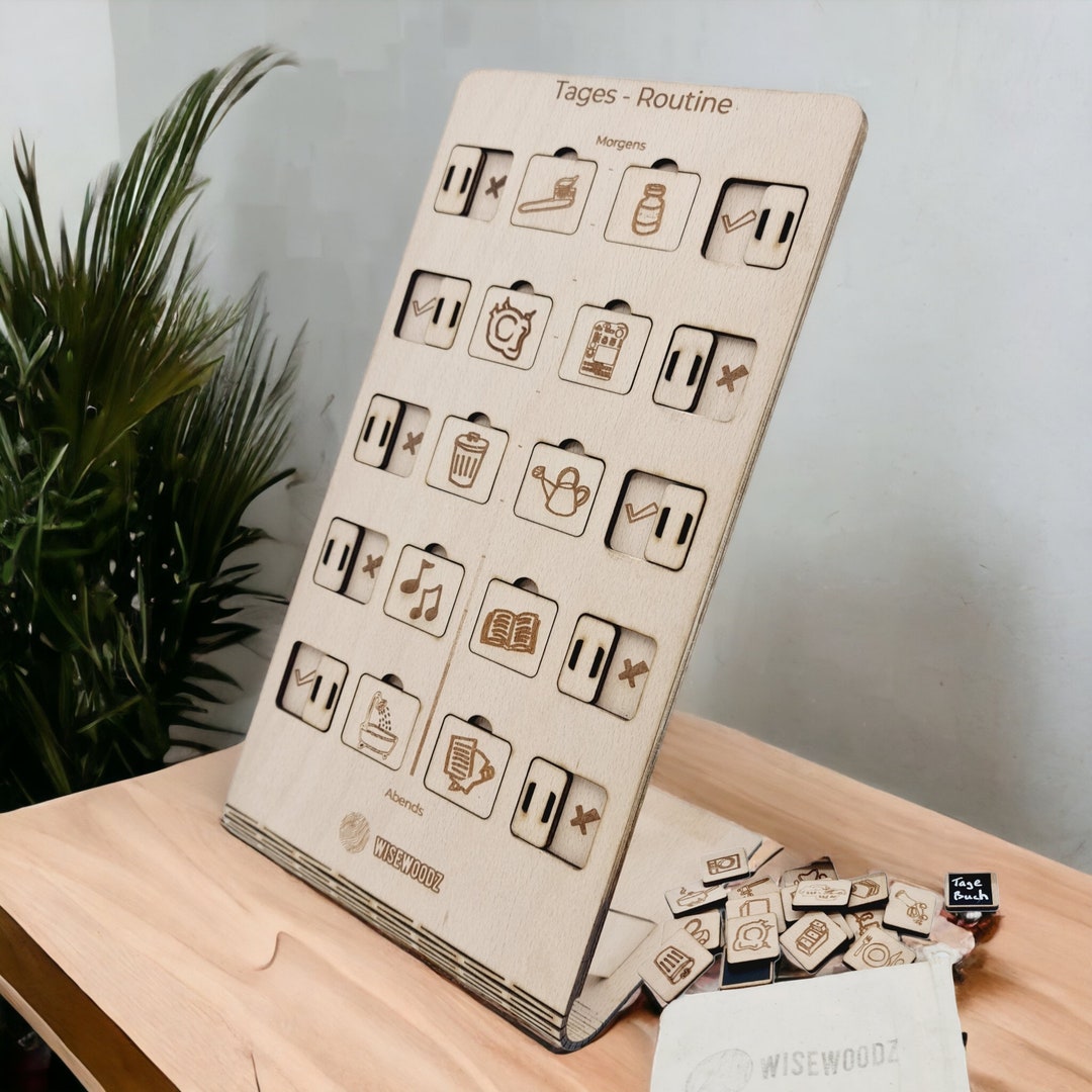 Wisewoodz Board for Tasks Chores and Routines Made From - Etsy