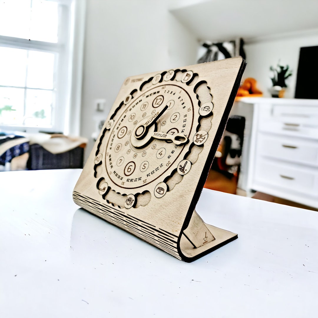 Wisewoodz Time Master Made of Wood, Learning Time for Children in ...