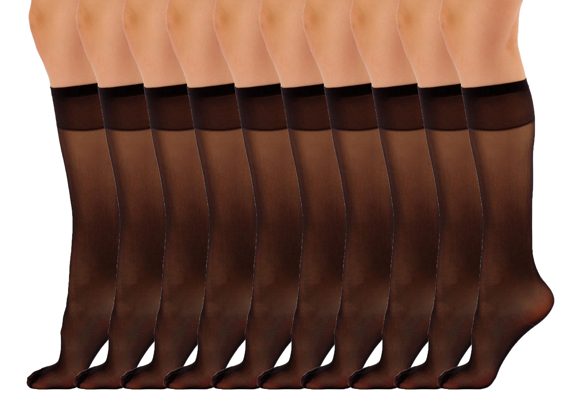 Sheer Basic Everyday Knee High Pop up Trousers Socks 10 PAIRS - Etsy