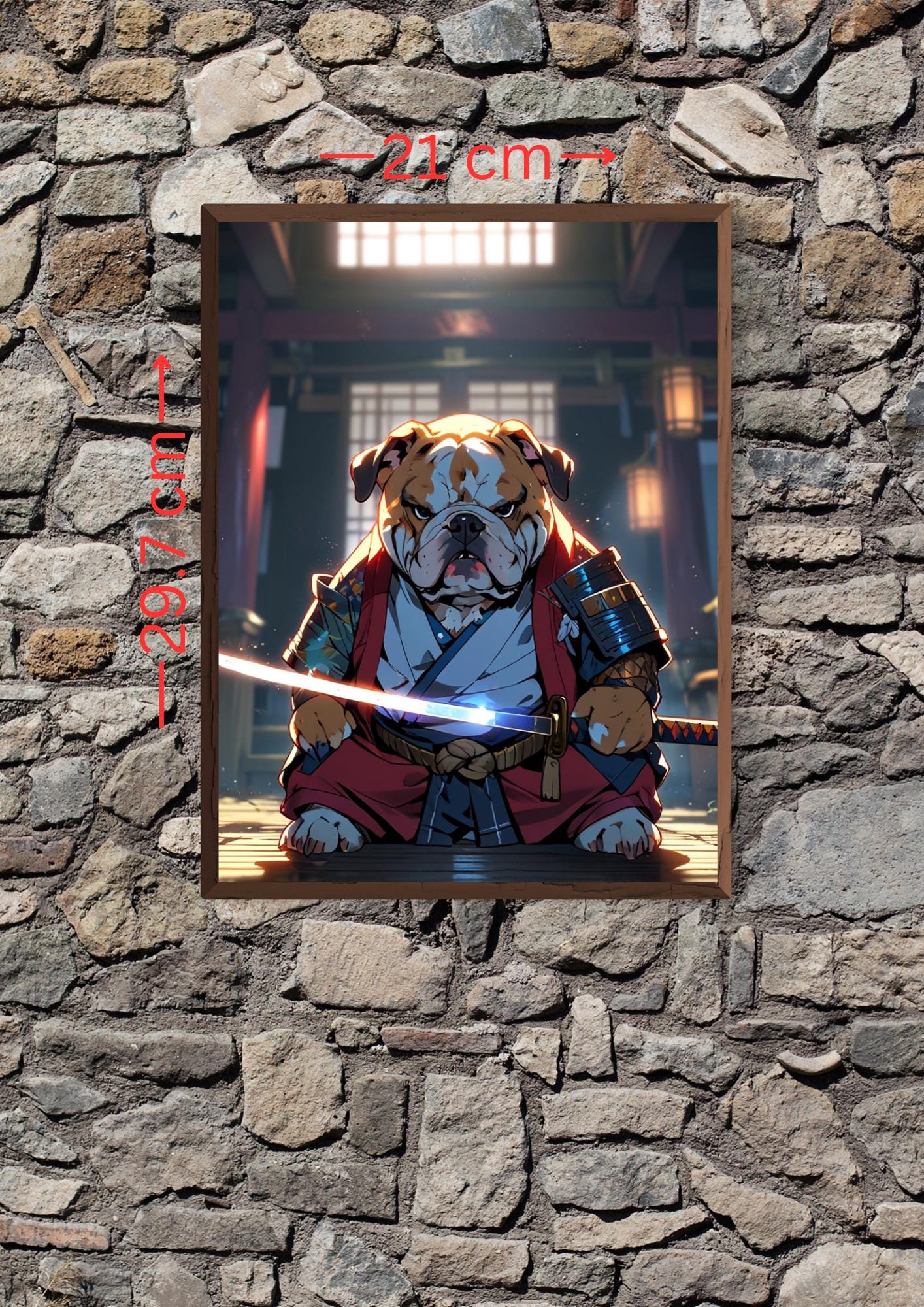 Poster Samurai Bull - Wall Art - Samurai Art - Mamga Art - Japan - Gift ...