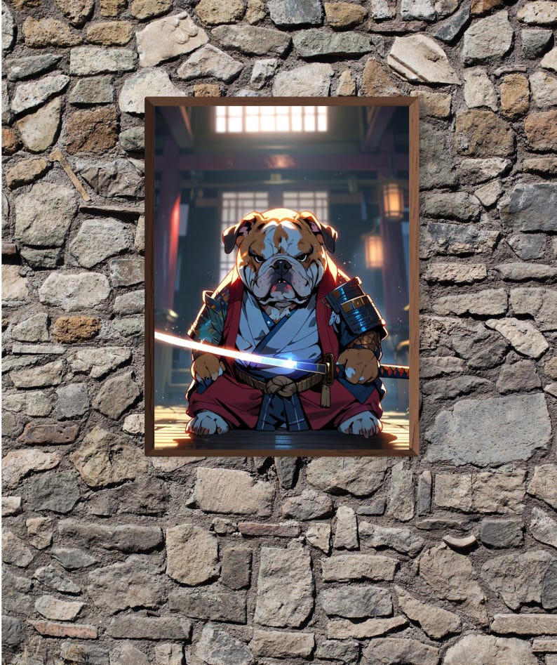 Poster Samurai Bull - Wall Art - Samurai Art - Mamga Art - Japan - Gift ...